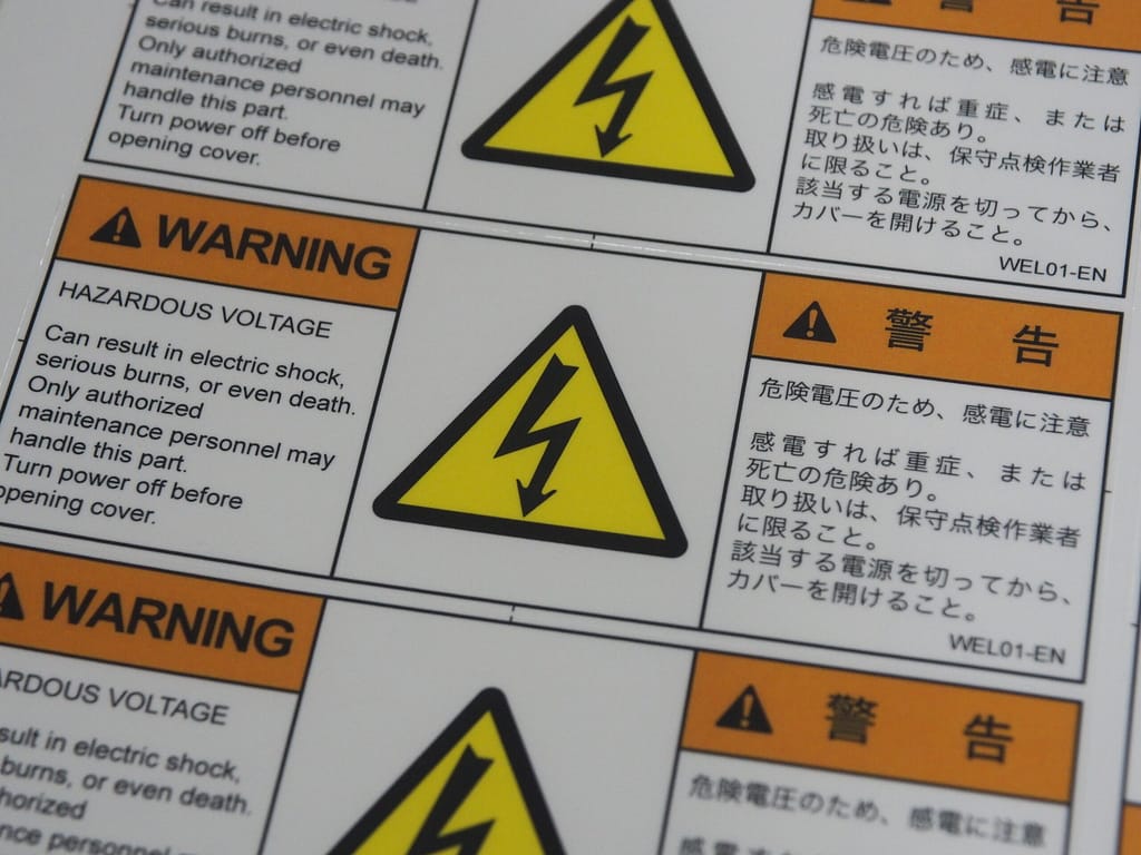 WARNING LABEL - JFAC ENGINEERING